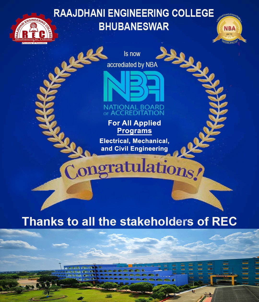 Raajdhani Engineering College | REC | Best Private Engineering College In Bhubaneswar